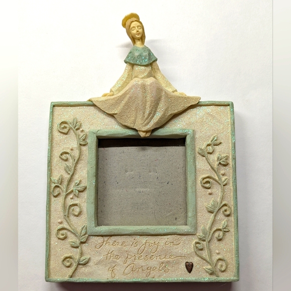 Enesco | Accents | Enesco Glittery Angel Frame 5x5 Stands 8 Including ...